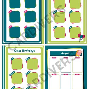 Teacher Planner 2024-2025 Printable 35 Pages High Quality Colorful ...