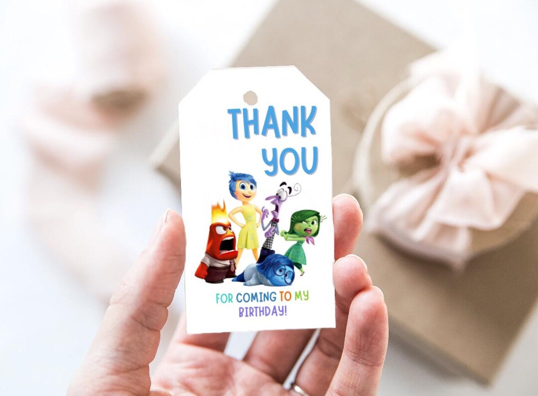 Inside Out Favor Tags Inside Out Birthday Decorations Editable and ...