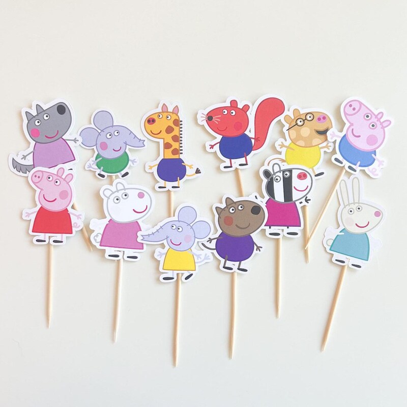 Pig Cupcake Toppers - Etsy