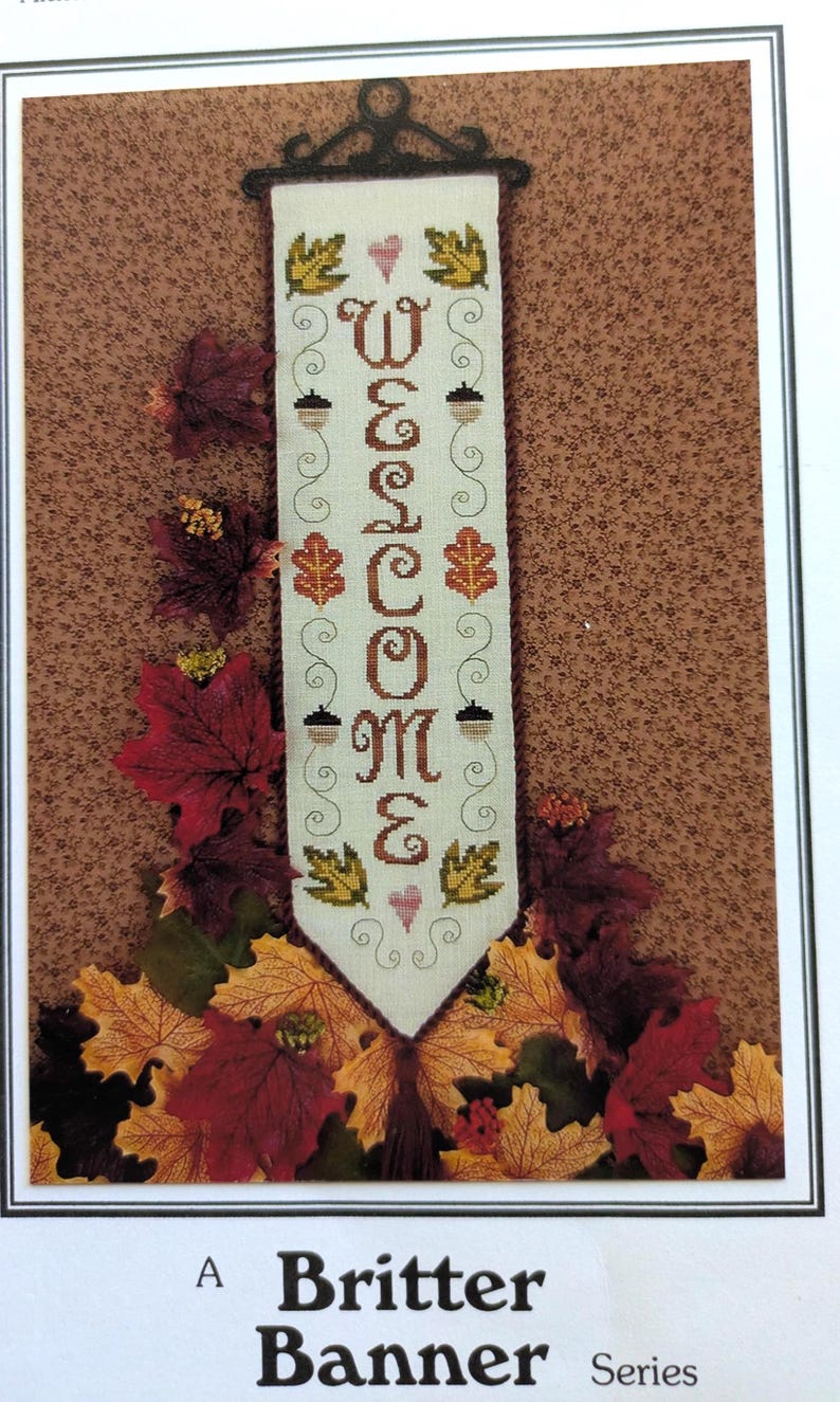 Welcome Autumn Banner Counted Cross Stitch Pattern Booklet by ...