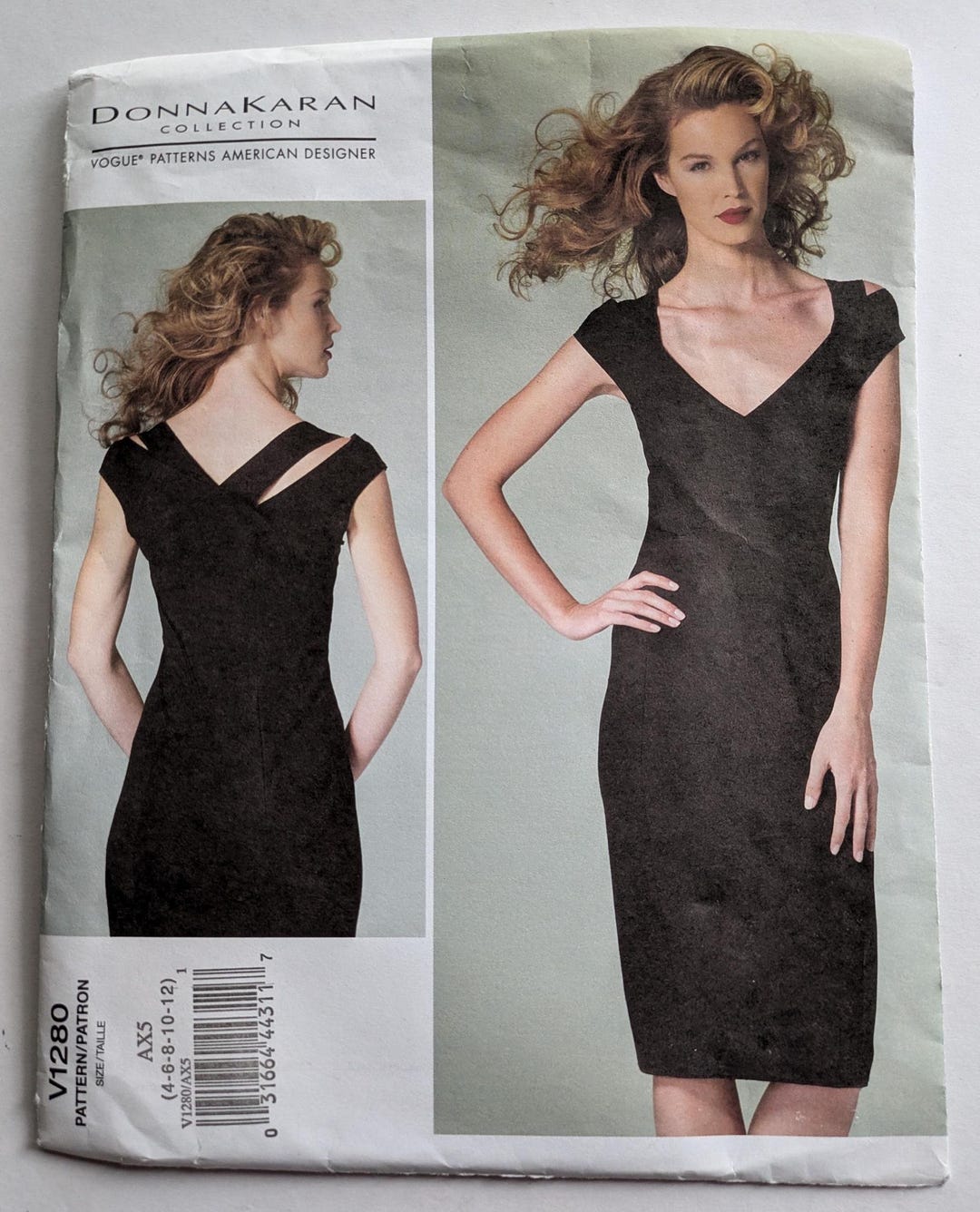 Vogue V1280 Donna Karan Designer Sleeveless Pullover Stretch Knit Dress ...