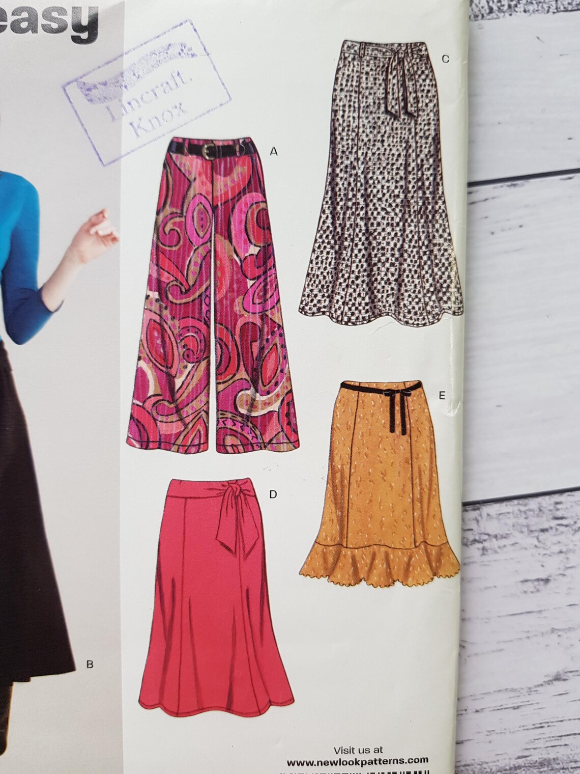 New Look 6626 Sewing Pattern Skirt Culottes Pants Pattern 5 Styles Size ...