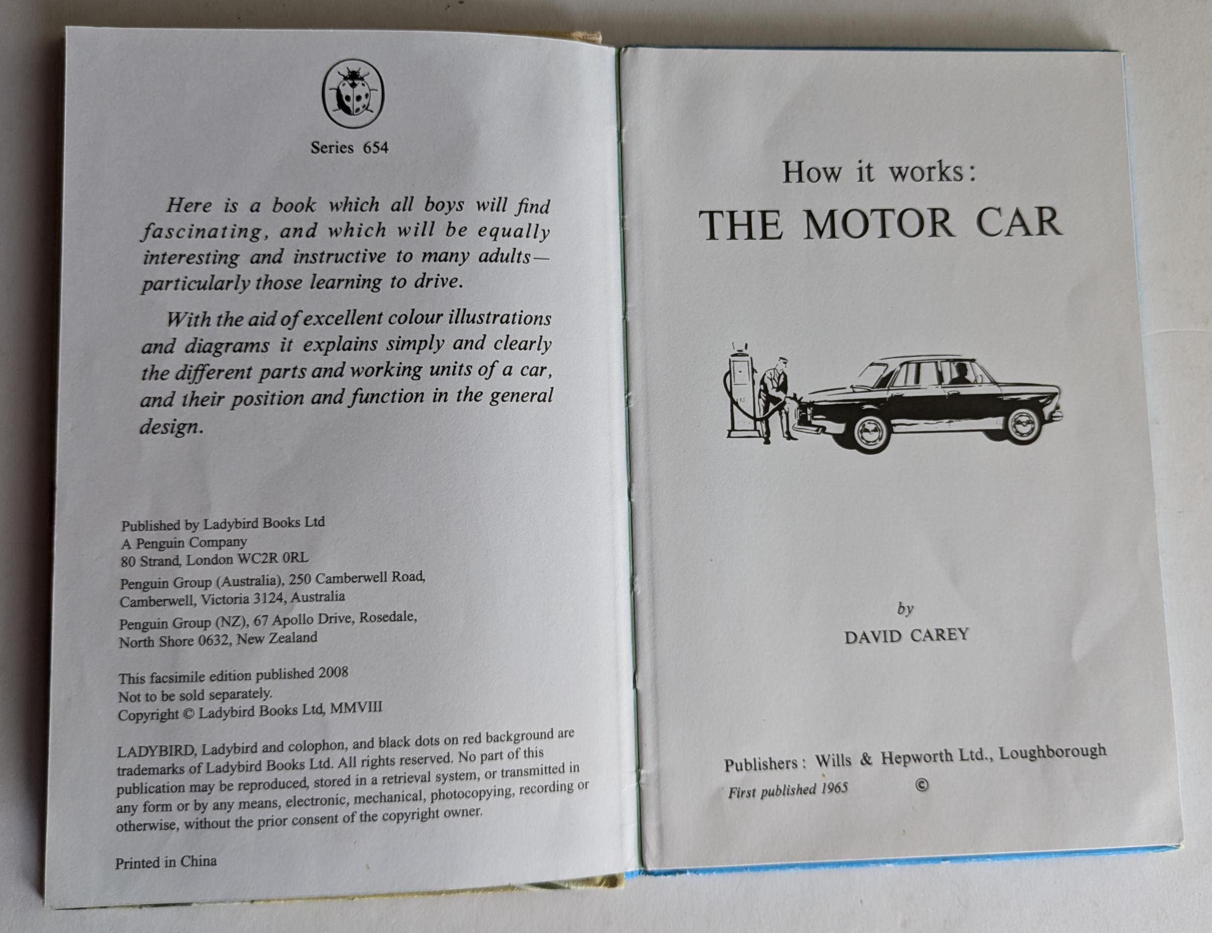 How It Works: the Motor Car - Vintage Ladybird Hardback Book - Etsy