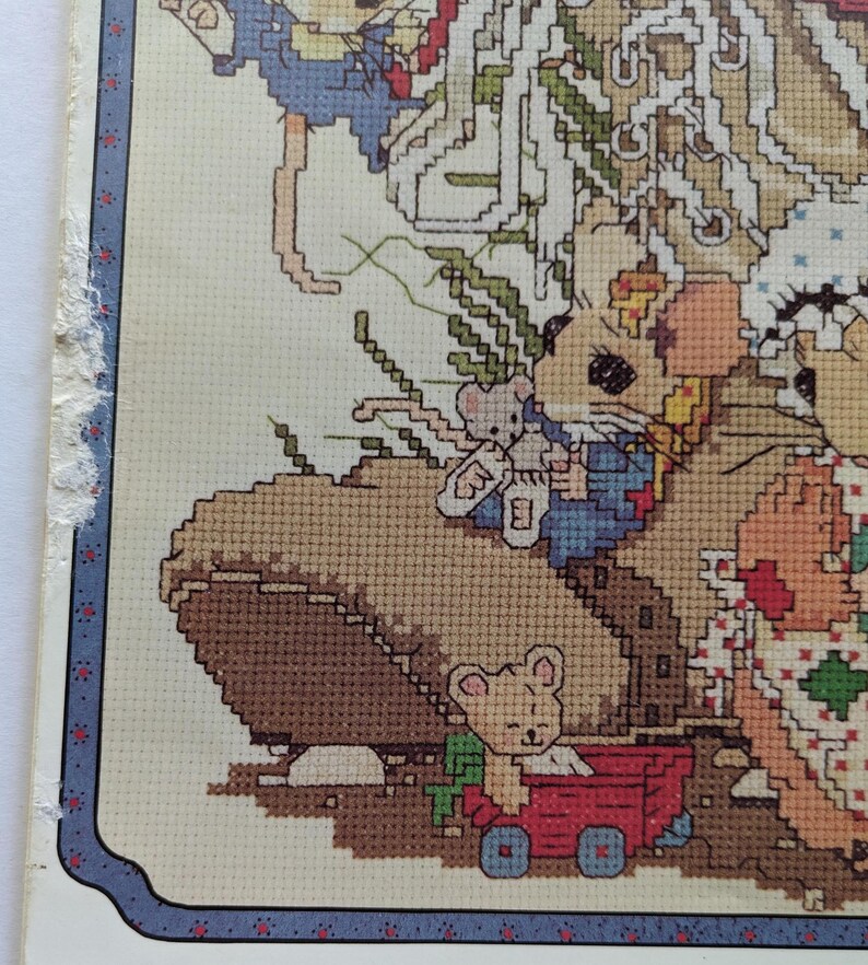Vintage 1983 A Merry Mouse Book of Nursery Rhymes Counted Cross Stitch ...