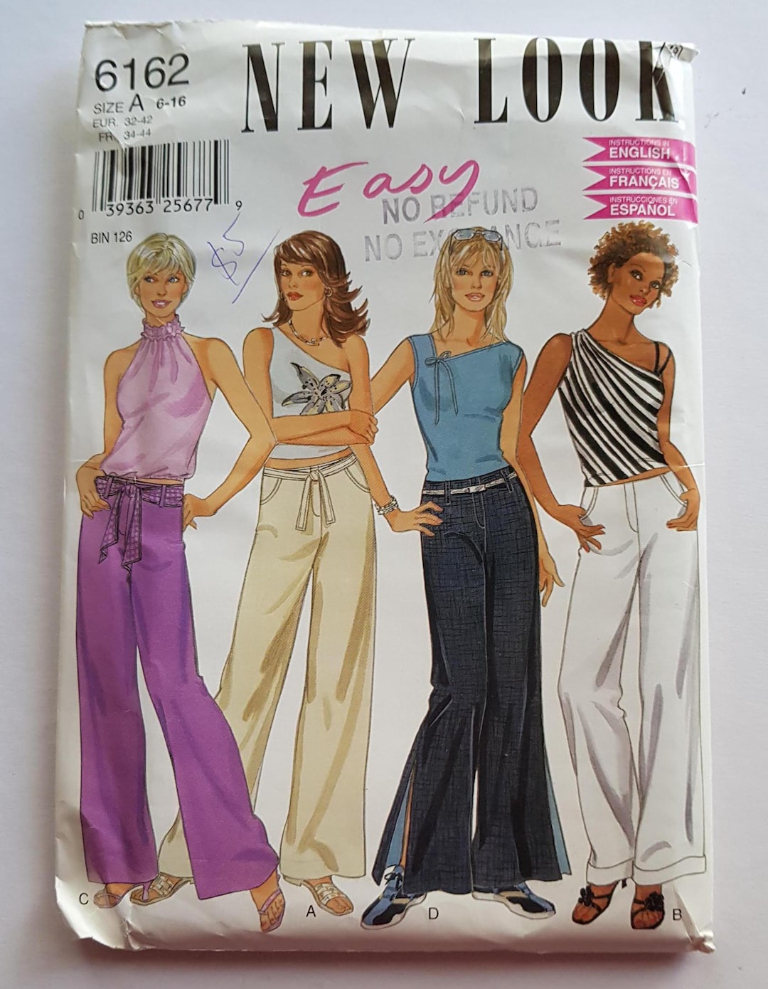 New Look Sewing Pattern 6162: Ladies Trousers, Size 6-16 (uncut) - Etsy