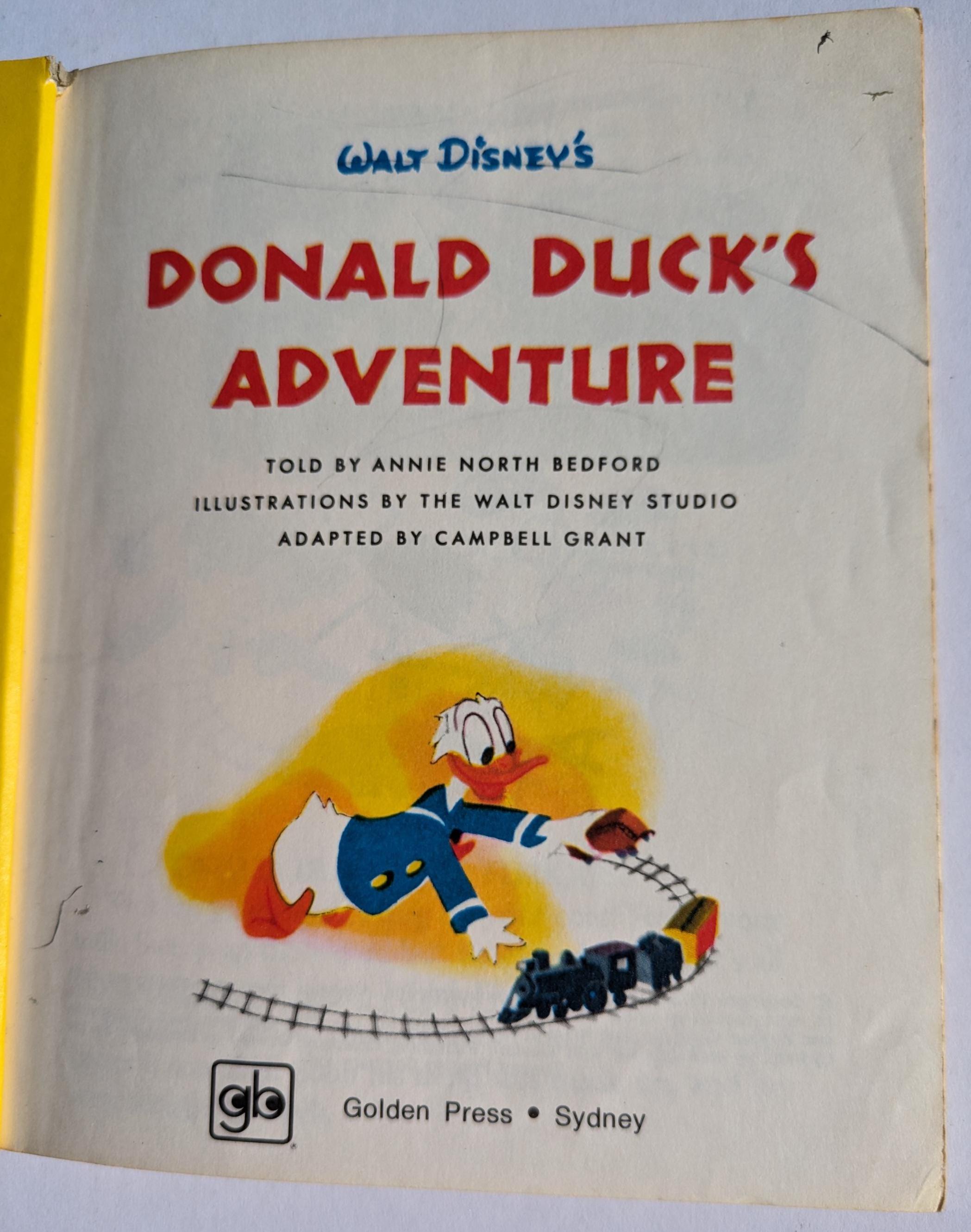 Vintage Little Golden Book: Donald Duck's Adventure, Hardcover - Etsy