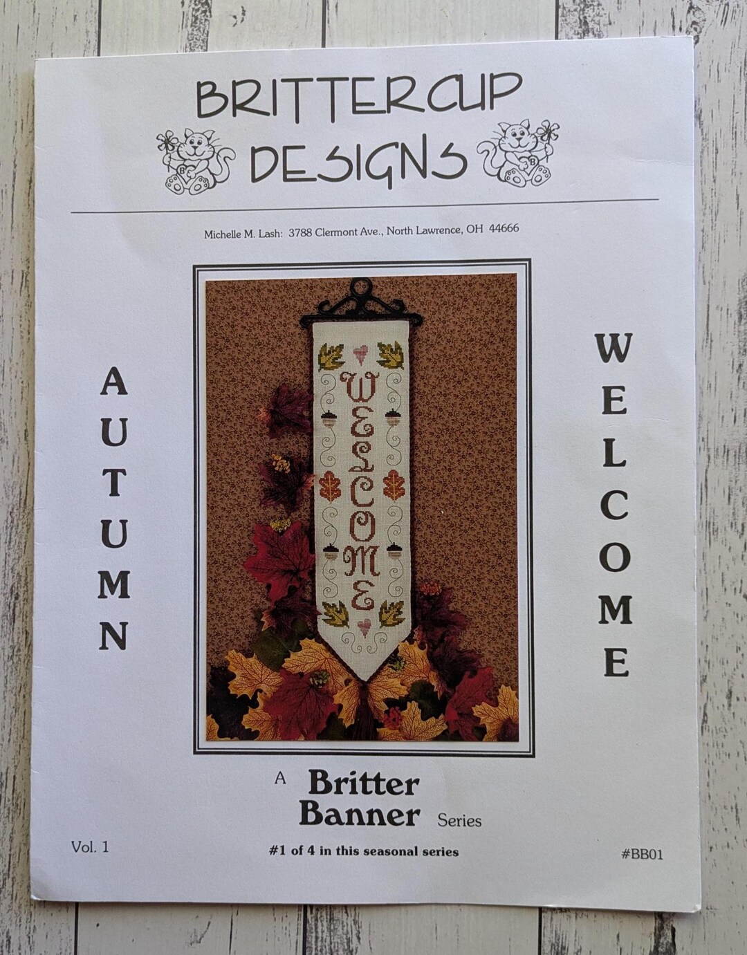 Welcome Autumn Banner Counted Cross Stitch Pattern Booklet by ...