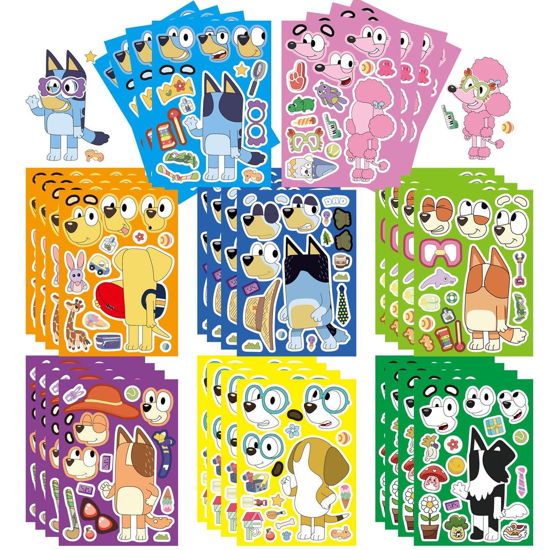 Labubu Zimomo Monster Stick, Bluey's Family, Sticker Files, Vinyl ...