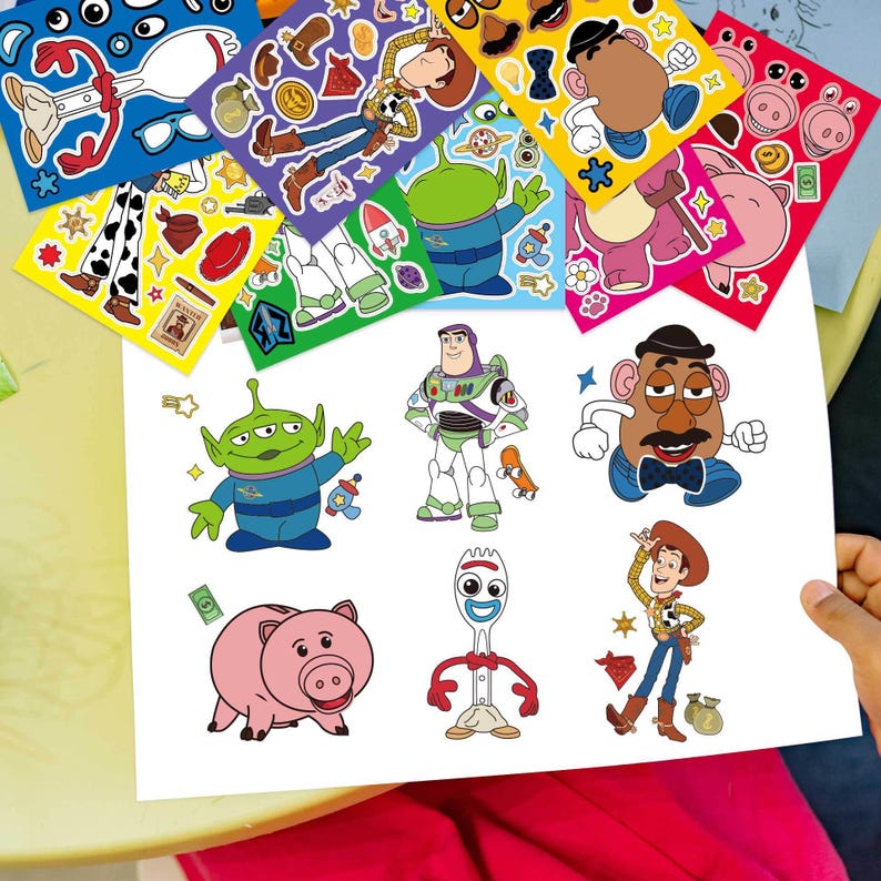32 Buzz Lightyear Stickers, Toy Story Cartoon Interactive Puzzle ...