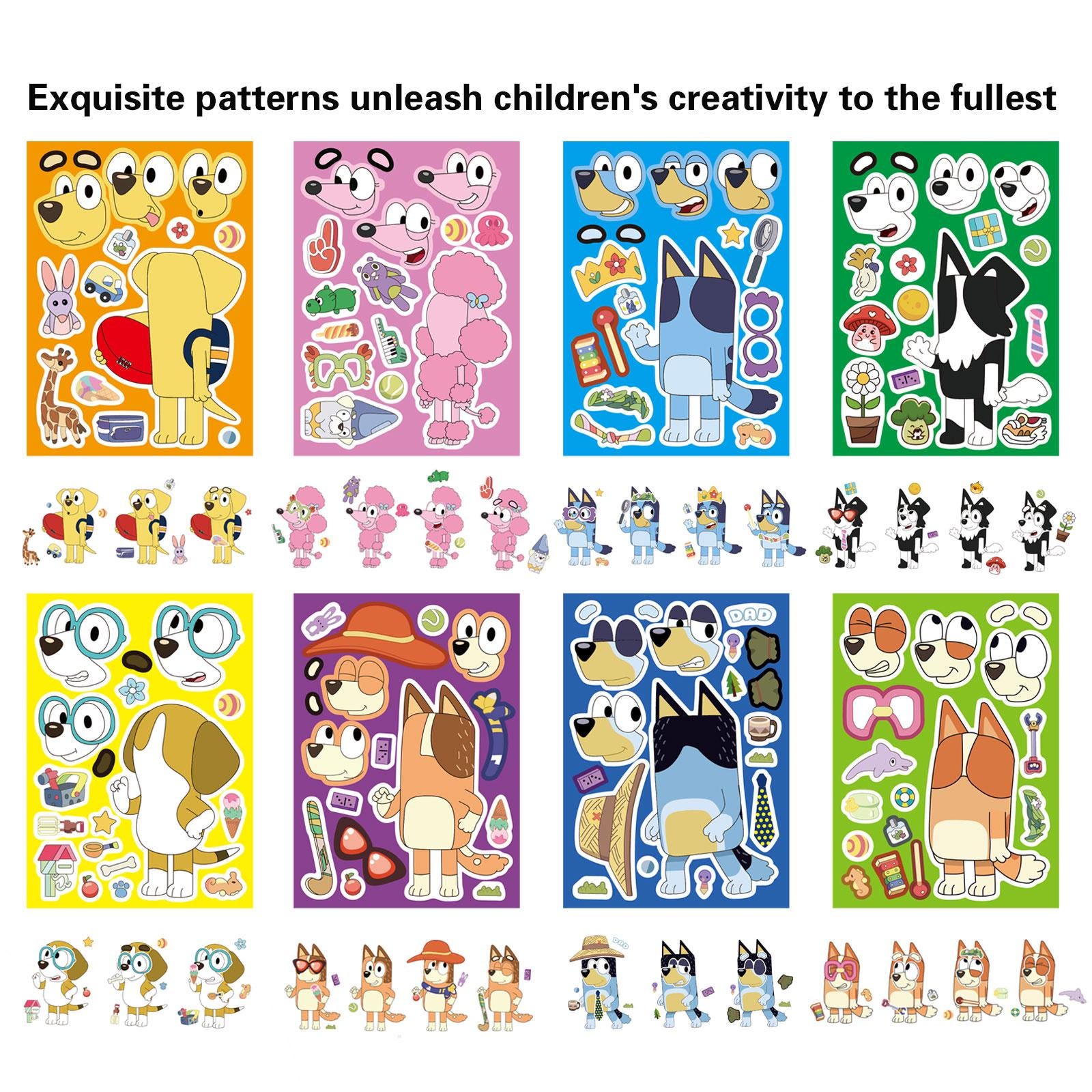 Labubu Zimomo Monster Stick, Bluey's Family, Sticker Files, Vinyl ...