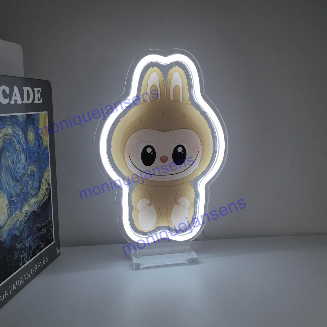 Labub Neon Sign,popmart Labubu THE MONSTERS Have a Seat Series Vinyl ...