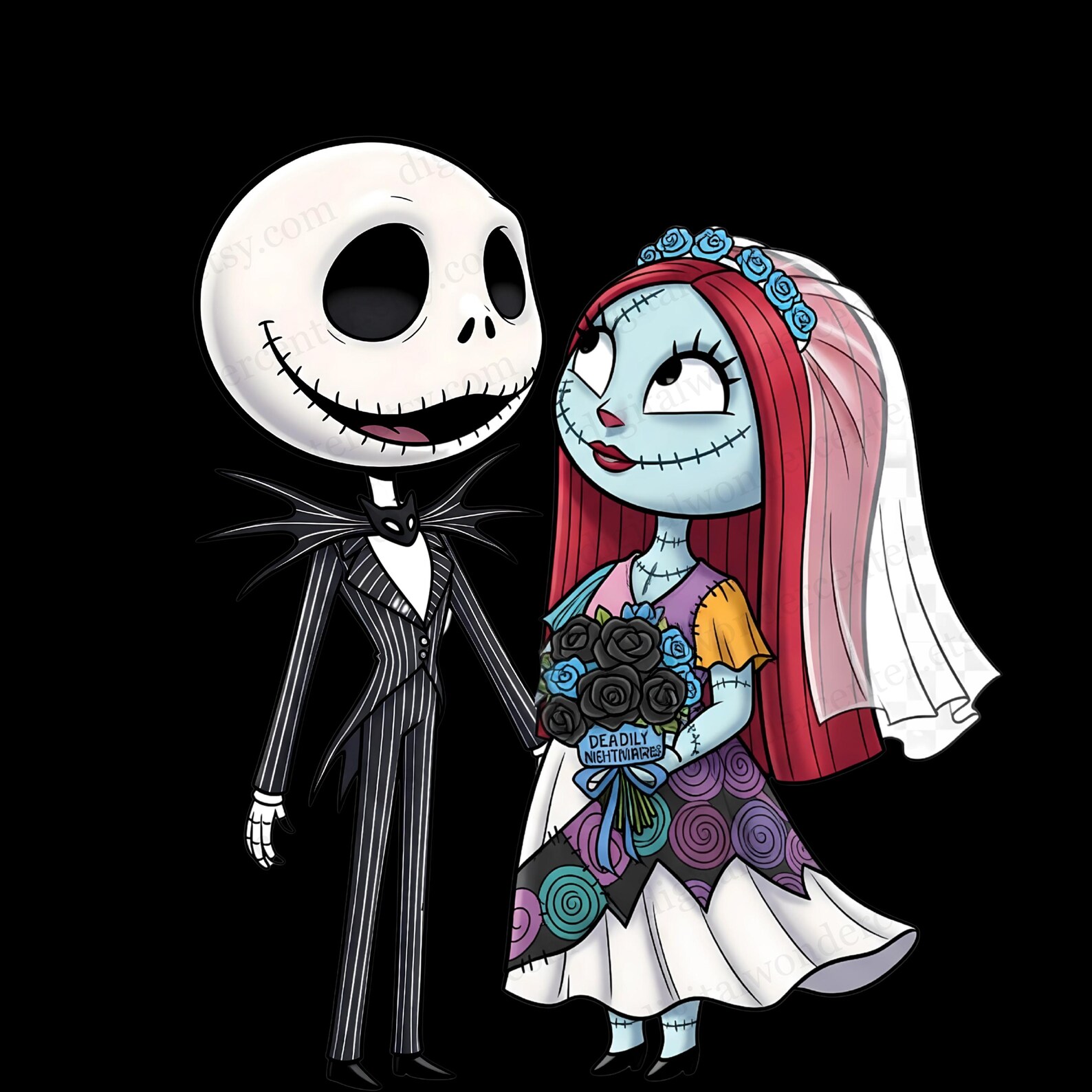 Jack Sally Wedding PNG Clipart | Digital Download | High-resolution ...