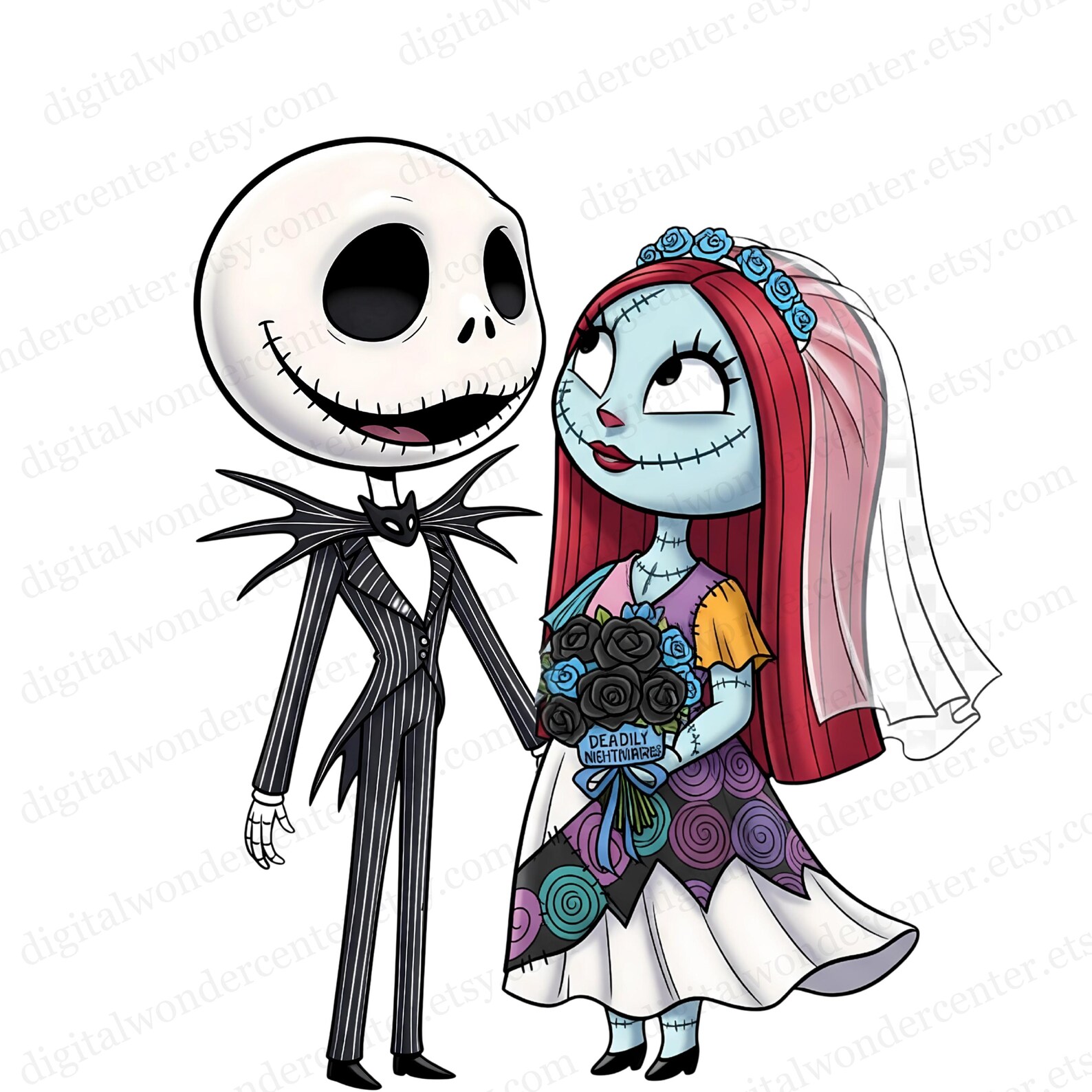 Jack Sally Wedding PNG Clipart | Digital Download | High-resolution ...