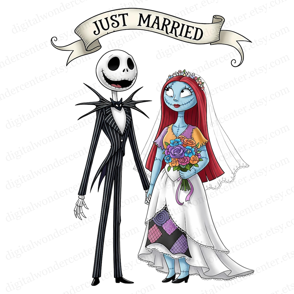 Jack Sally Wedding PNG Clipart | Digital Download | High-resolution ...