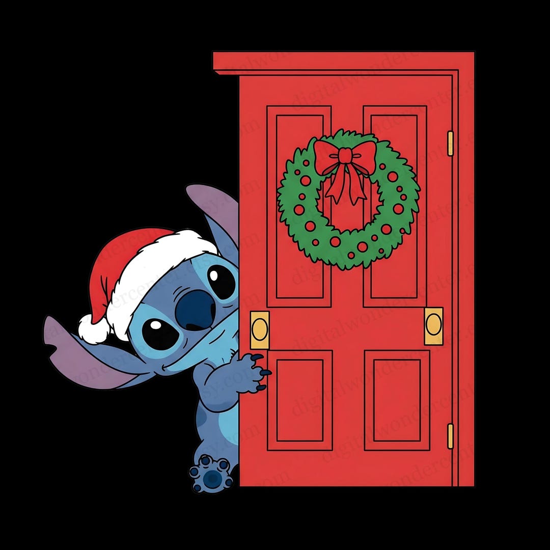 Stitch Christmas PNG Clipart | Digital Download | High-resolution ...