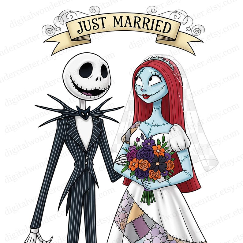 Jack Sally Wedding PNG Clipart | Digital Download | High-resolution ...