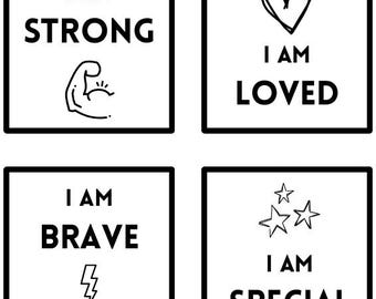 Bilingual Positive Affirmation Cards Printable, Spanish Positive ...