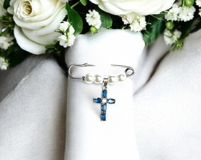 Something Blue Bridal Bouquet Charm, Pin Easily Attaches to Bridal ...