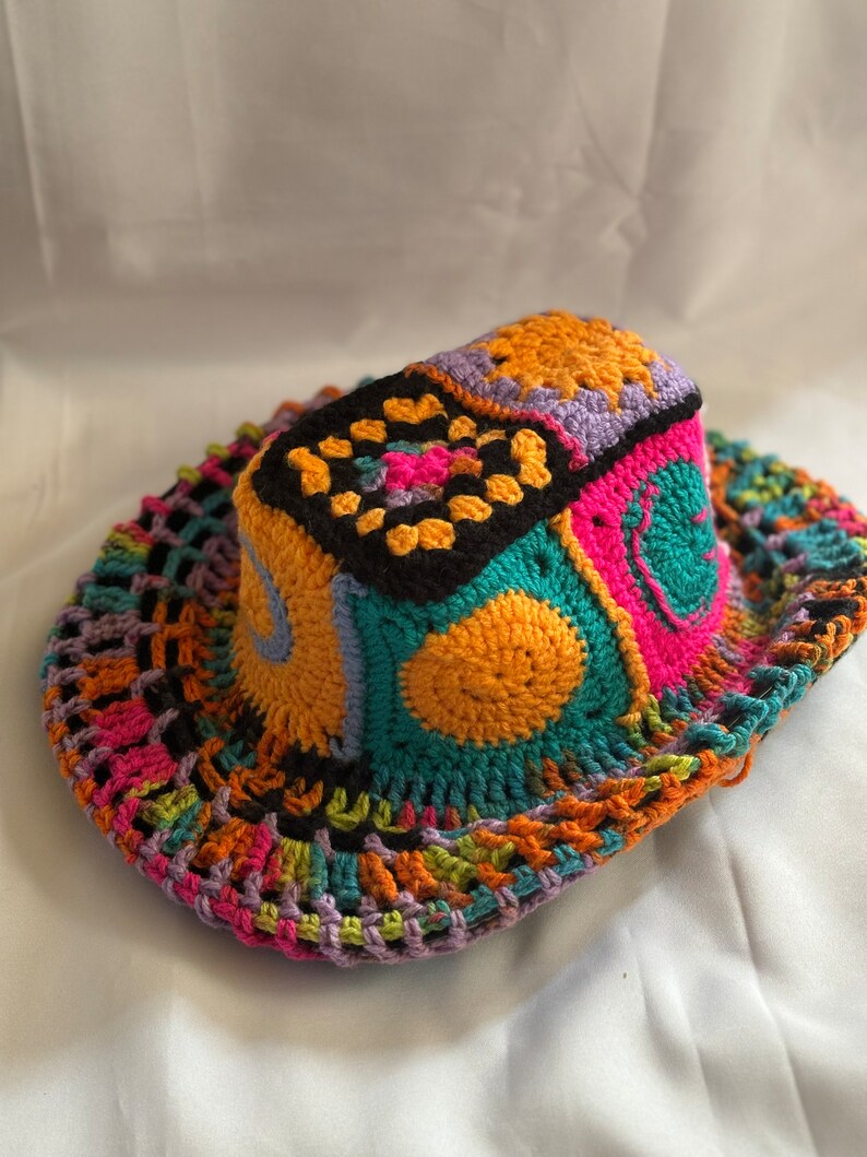 Granny Square Cowboy Hat - Etsy