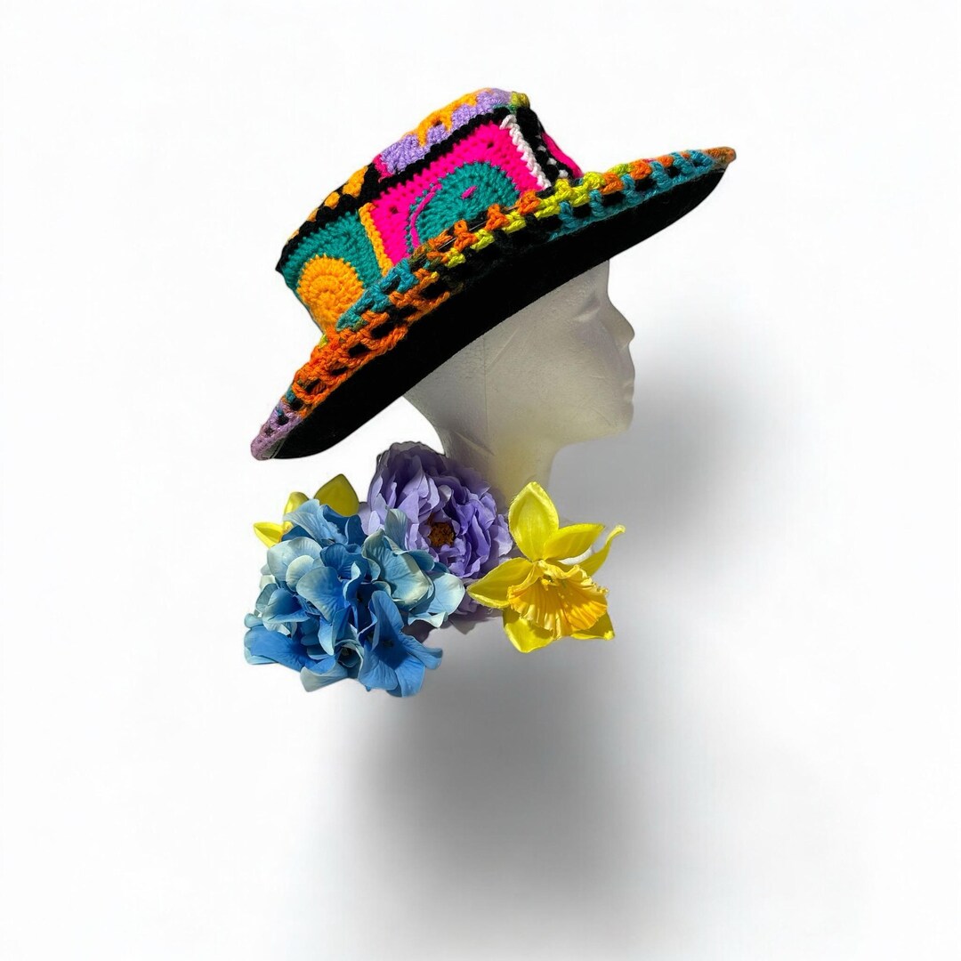 Granny Square Cowboy Hat - Etsy