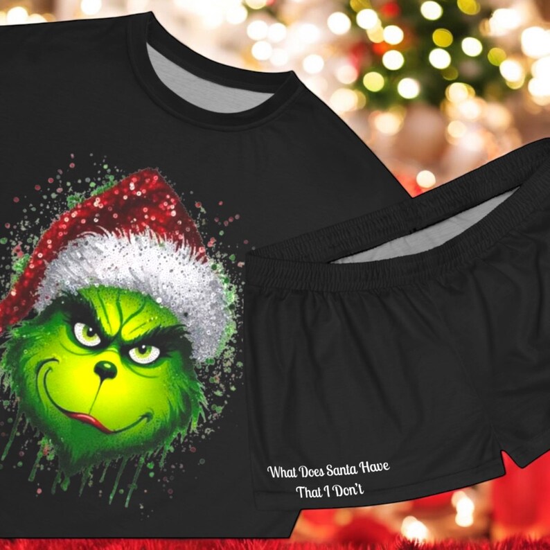Christmas Grinch Pajama Set - Etsy