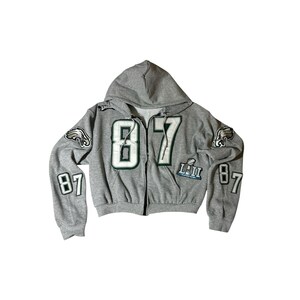 Philly Inspired Zip up Hoodie, Handmade Sports Hoodie - Etsy