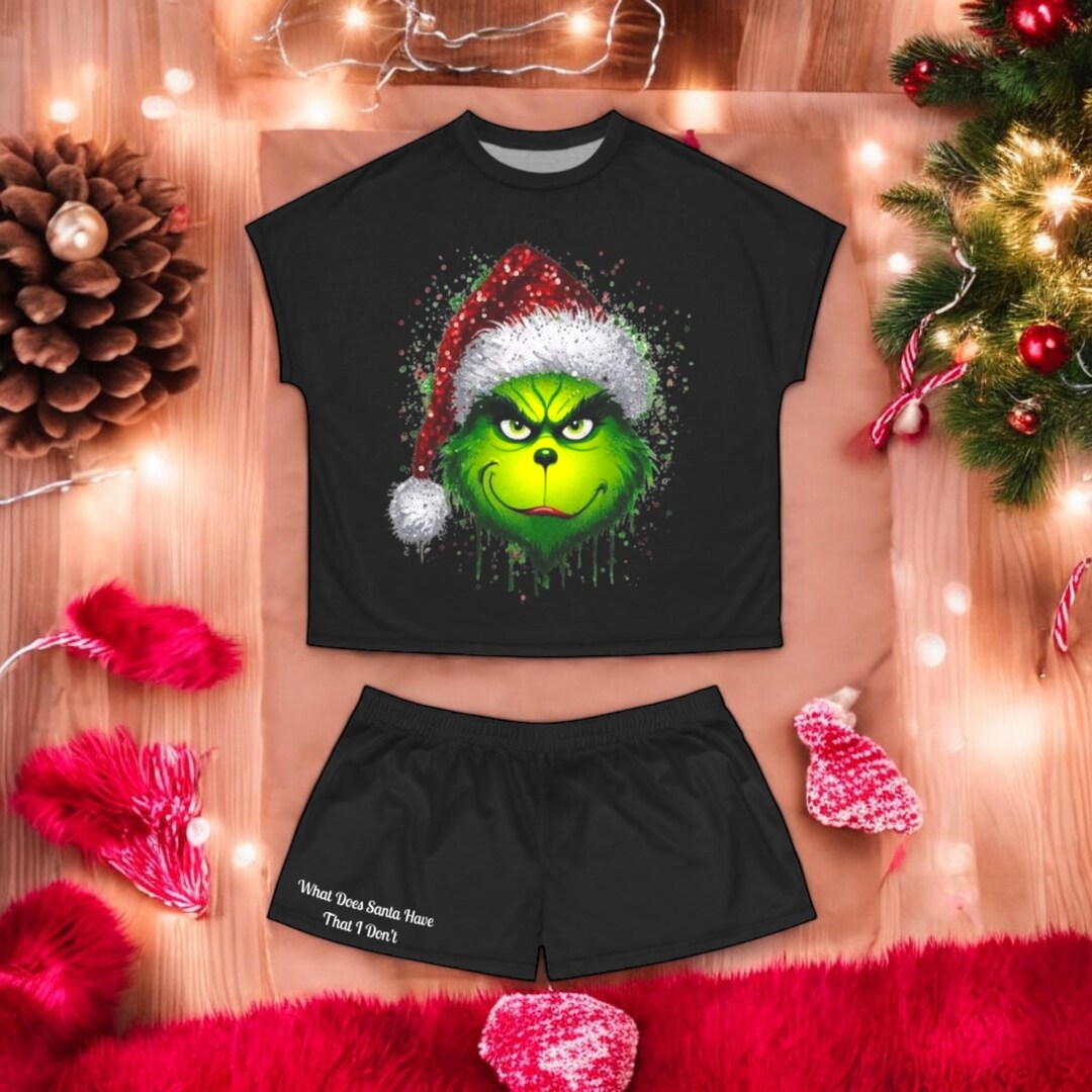 Christmas Grinch Pajama Set - Etsy