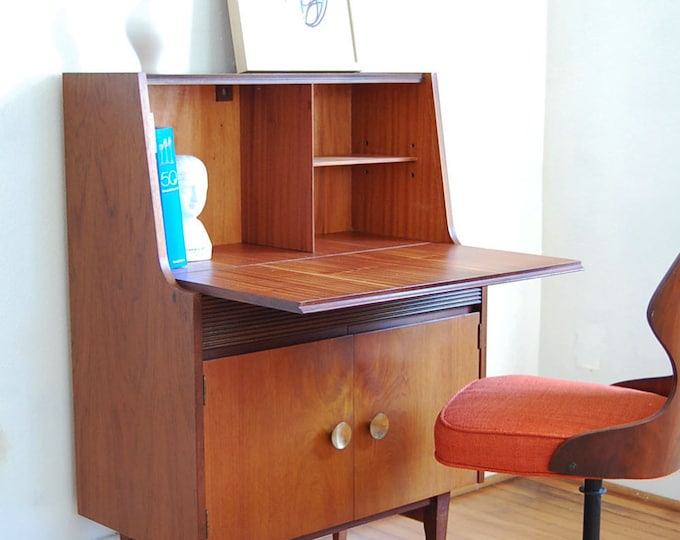 Vintage Secretary Desk Mid Century Modern - Etsy