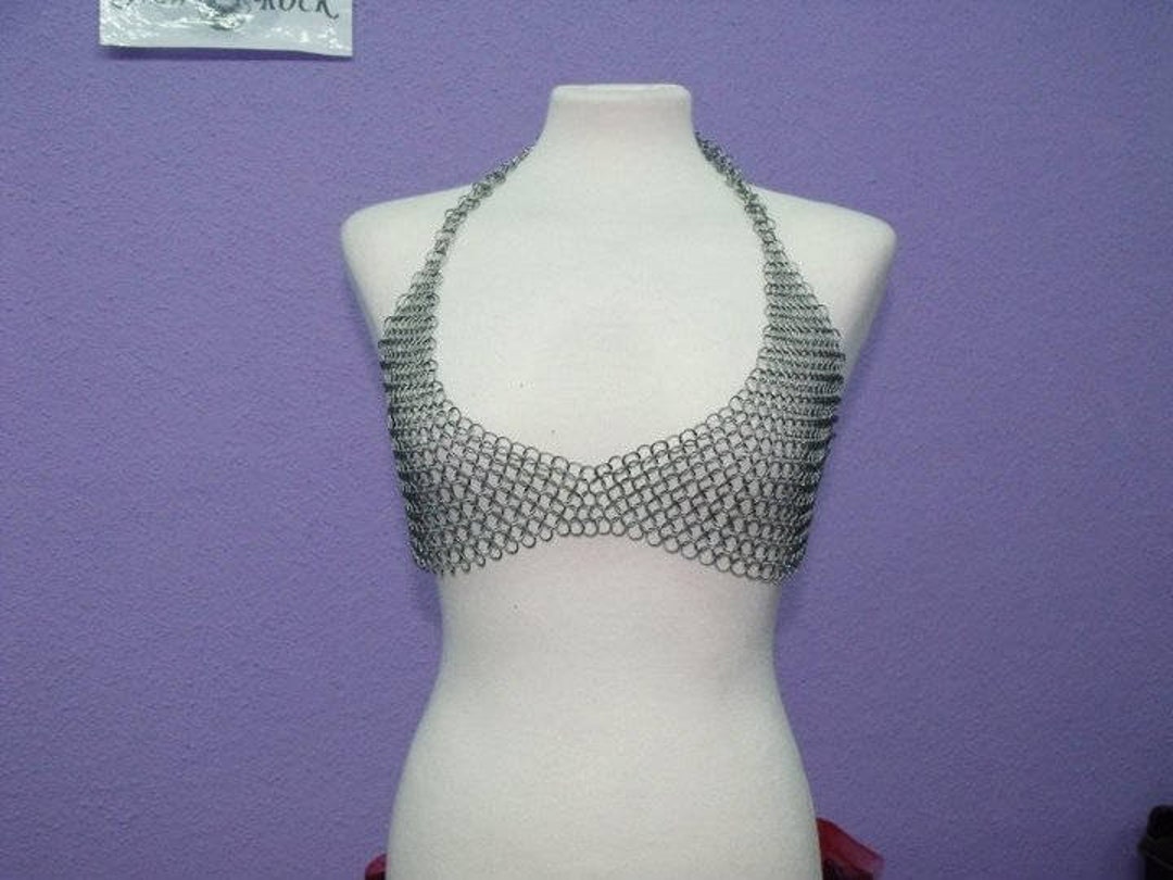 Chainmail Bikini Bra Red Sonja Fantasy Medieval Sorcerer Warrior ...