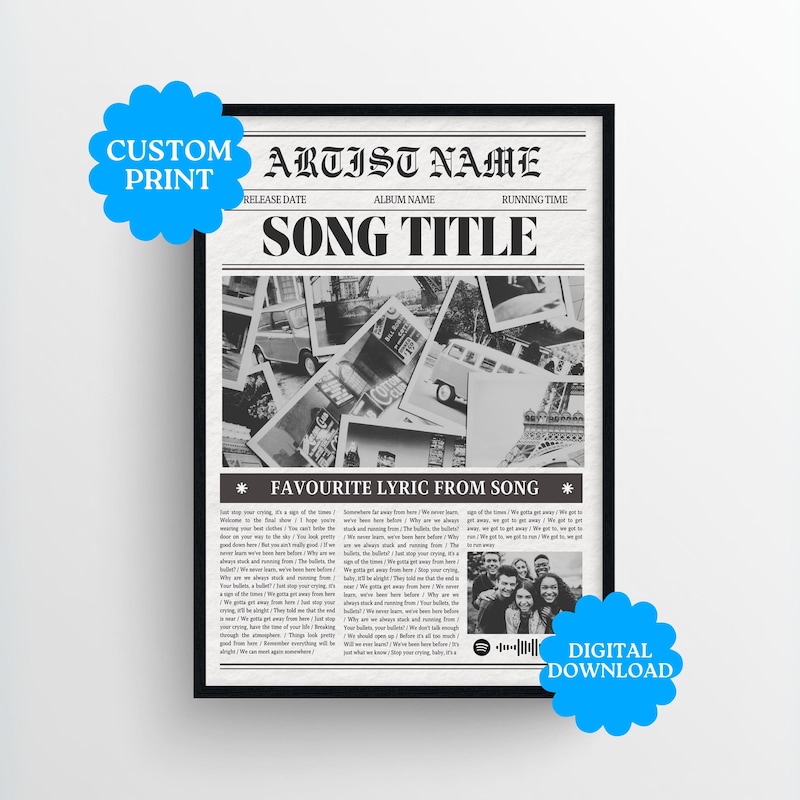 Custom Color Newspaper - Etsy