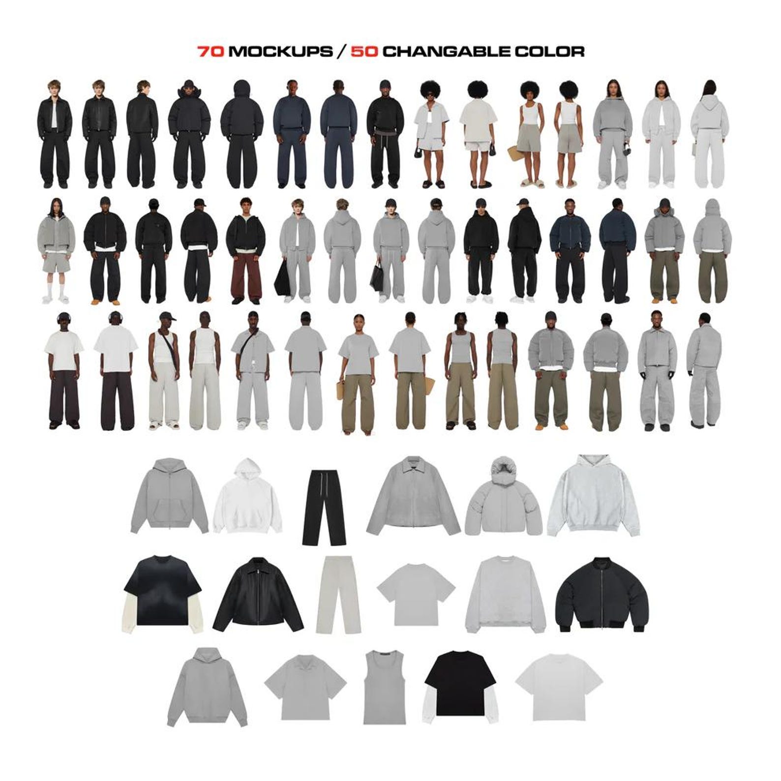 ULTIMATE Models Pack (70 MOCKUPS) - Etsy