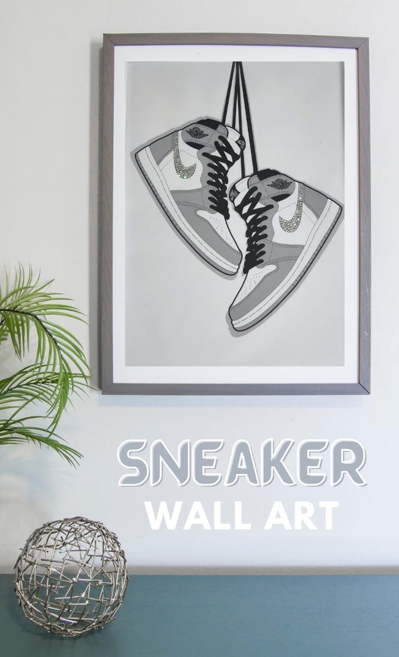 Crystal Bling Sneaker Wall Art AJ1 Crystallised Poster 3D Physical Item - Etsy