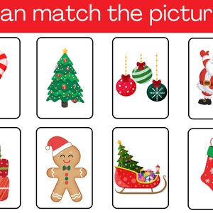 PRINTABLE Christmas Matching Activity Educational Resources for EYFS ...