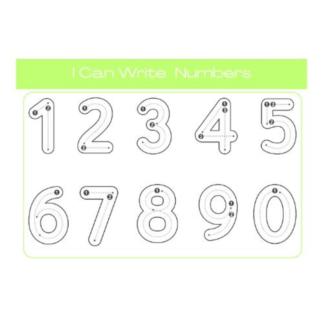 Number Tracing Worksheet | Pen Control Activity for Toddlers (digital ...