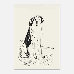 Dog Portrait Print, Minimalist Pastel Pet Art, Modern Wall Decor - Etsy