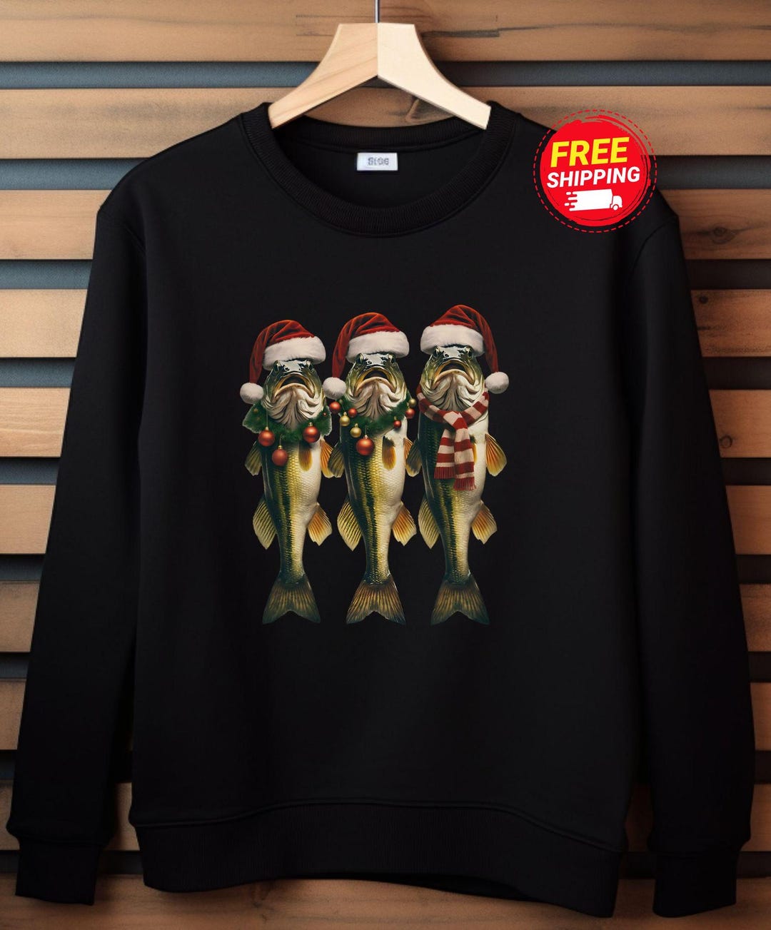 Christmas Fish Sweatshirt for Fish Lover Shirt Fishing Gift for Men ...