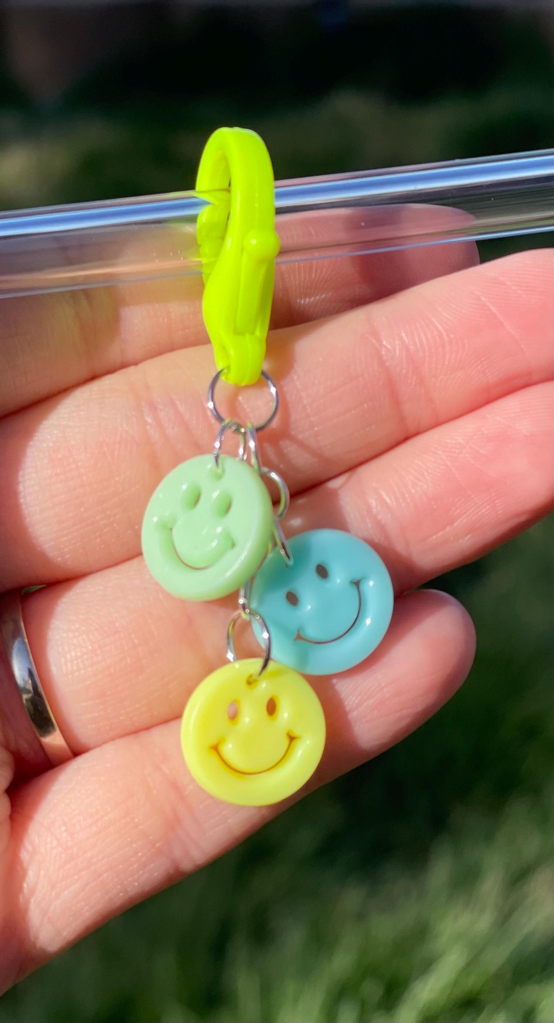 All Smiles Stitch Marker, Cute Stitch Markers, Happy Face, Colorful ...