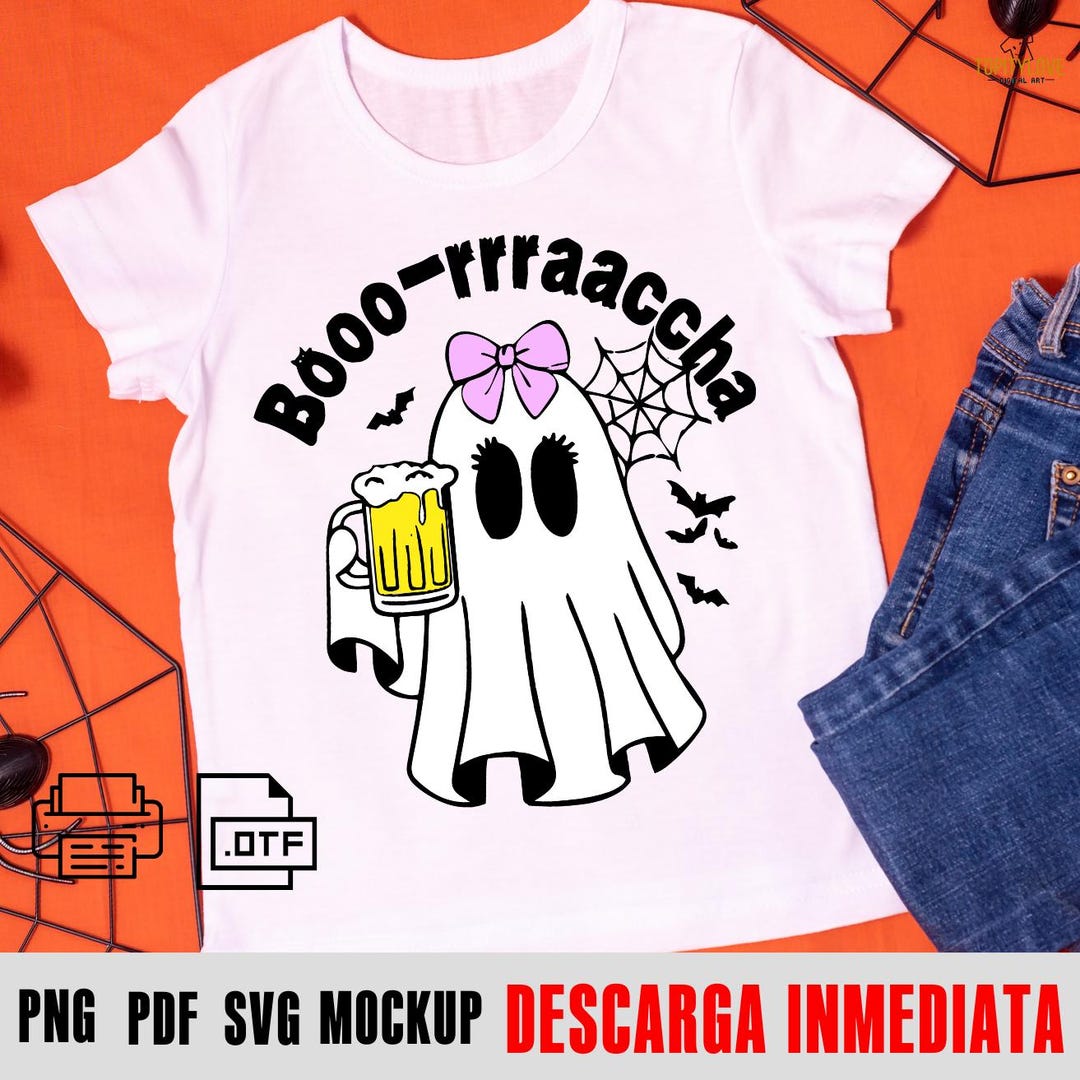 Boo Rracha Diseño PNG Dtf,svg Halloween Fantasma BOO Para Transferencia ...
