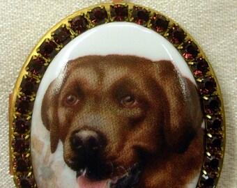 Chocolate Lab Necklace - Etsy