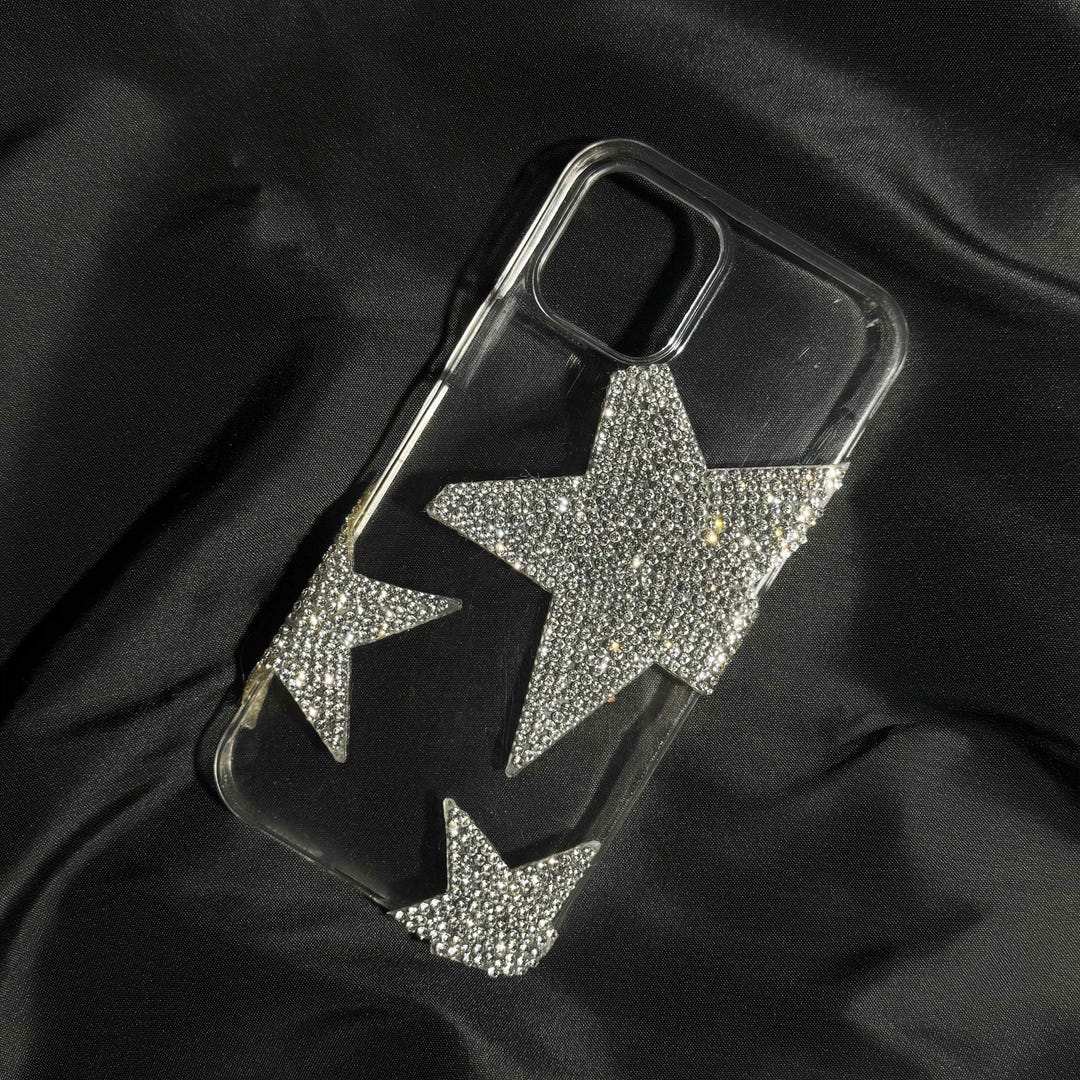 Rhinestone Star Phone Case: Bling Accessory - Etsy