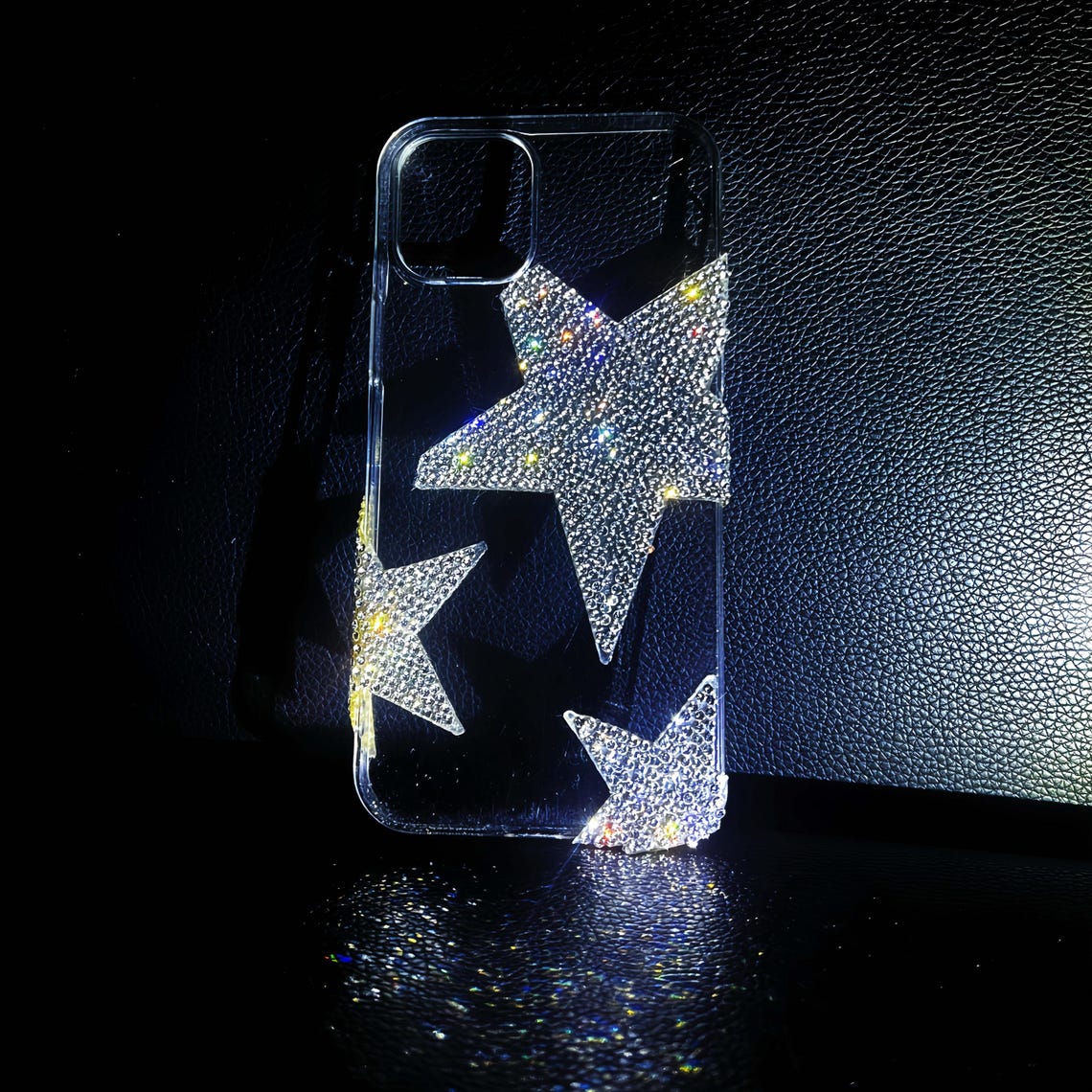 Rhinestone Star Phone Case: Bling Accessory - Etsy