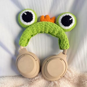 Handmade Crochet Frog Headband Cover: Airpods Max, Sony XM Series - Etsy