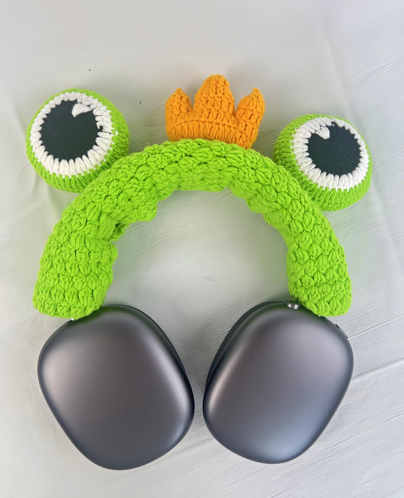 Handmade Crochet Frog Headband Cover: Airpods Max, Sony XM Series - Etsy