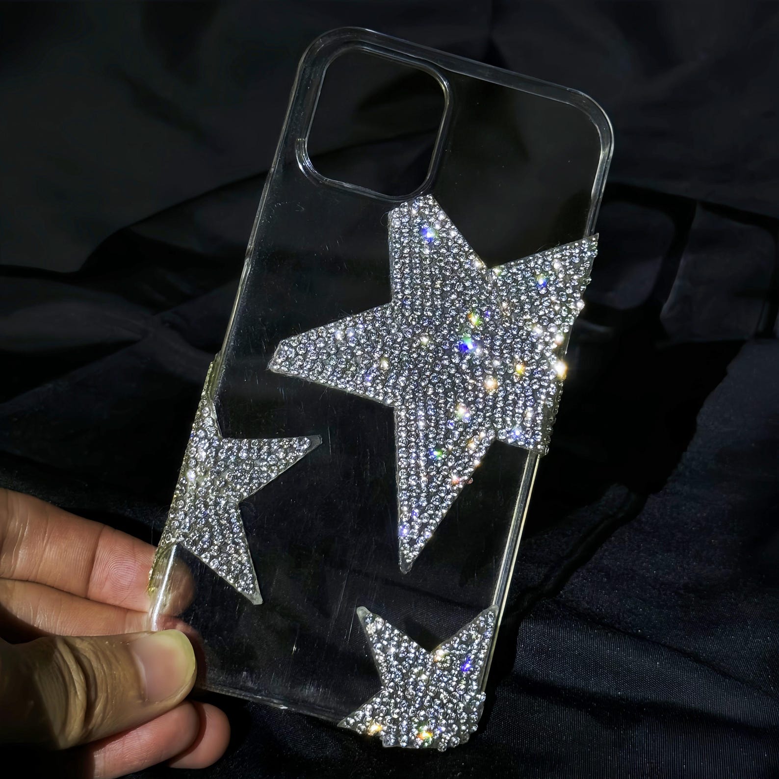 Rhinestone Star Phone Case: Bling Accessory - Etsy