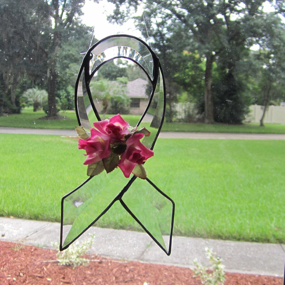 Bevel Awareness Ribbon With Roses, Ribbon, Awareness, Roses, Bevel ...