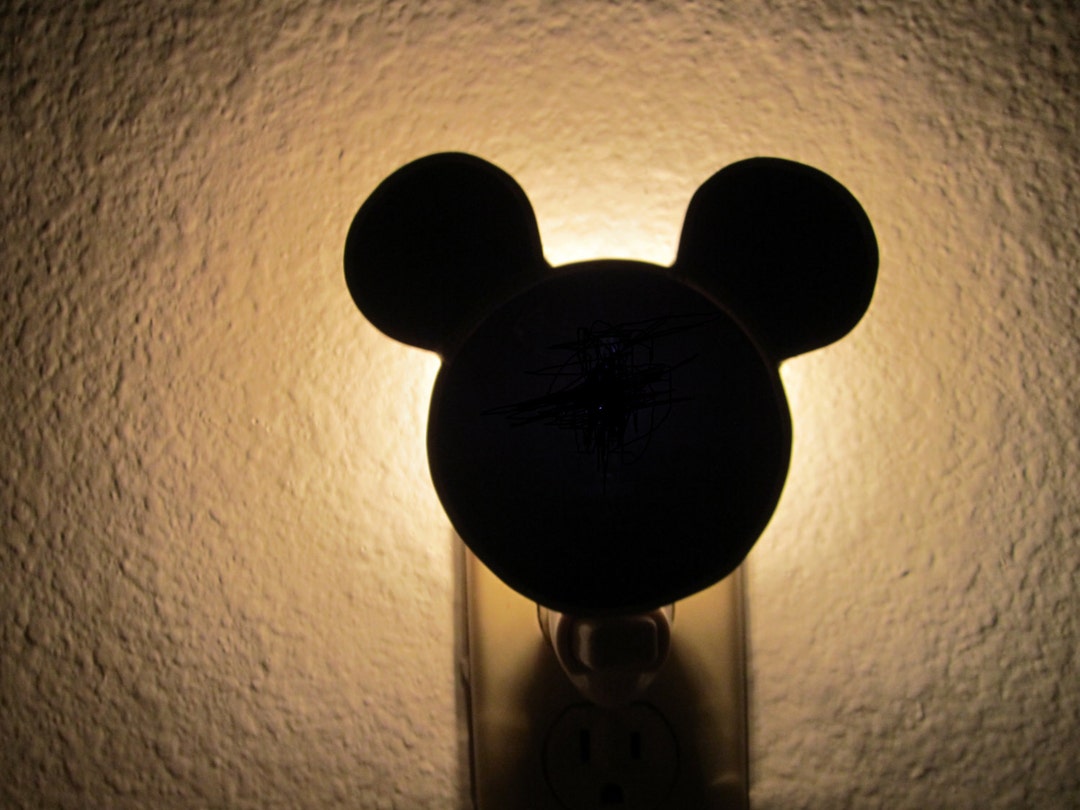 Mouse Ears Nightlight, Stained Glass Night Light, Mouse Ears, Lighting ...