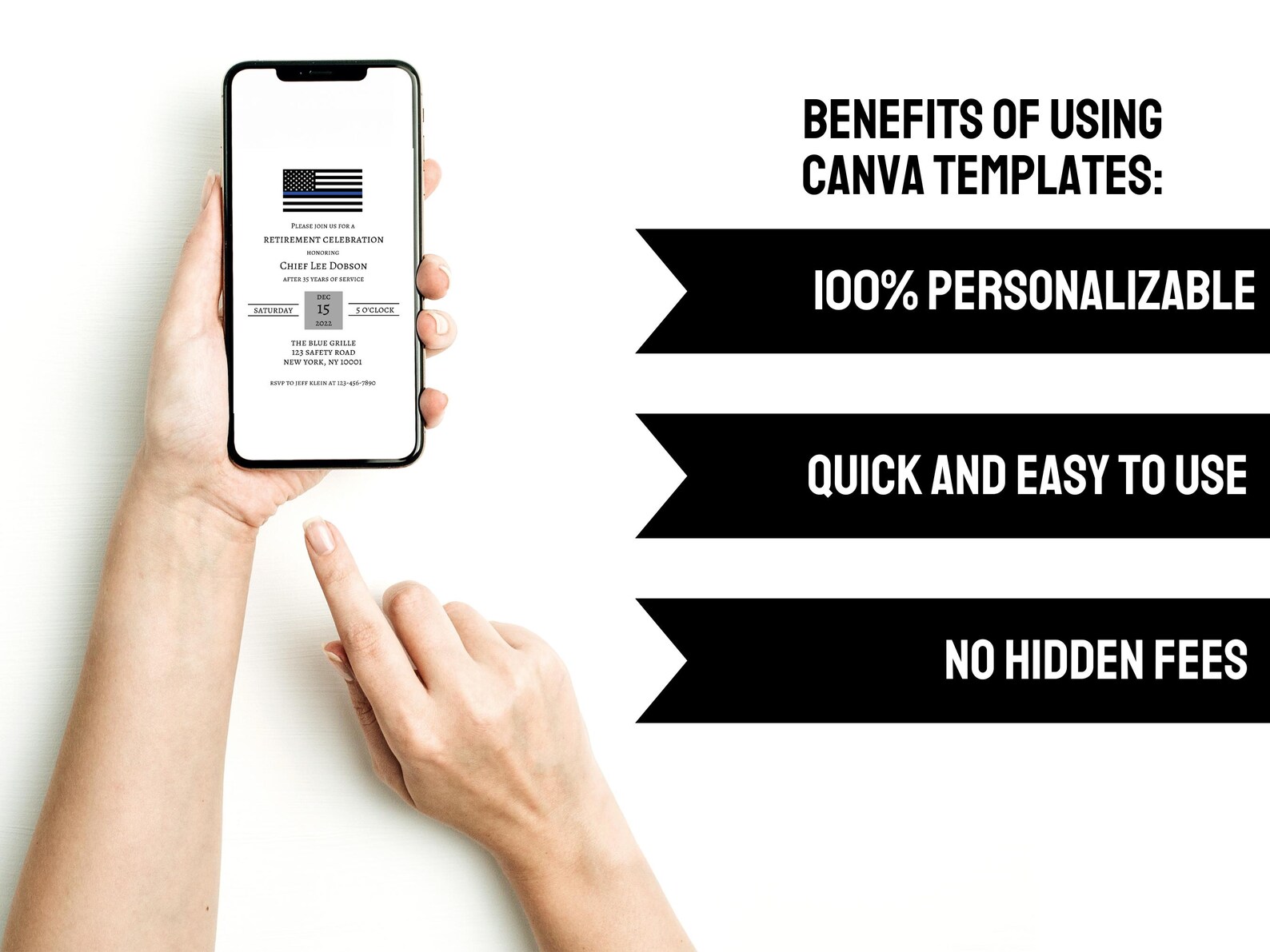 Editable Police Retirement Invitation Template, Officer Retirement ...