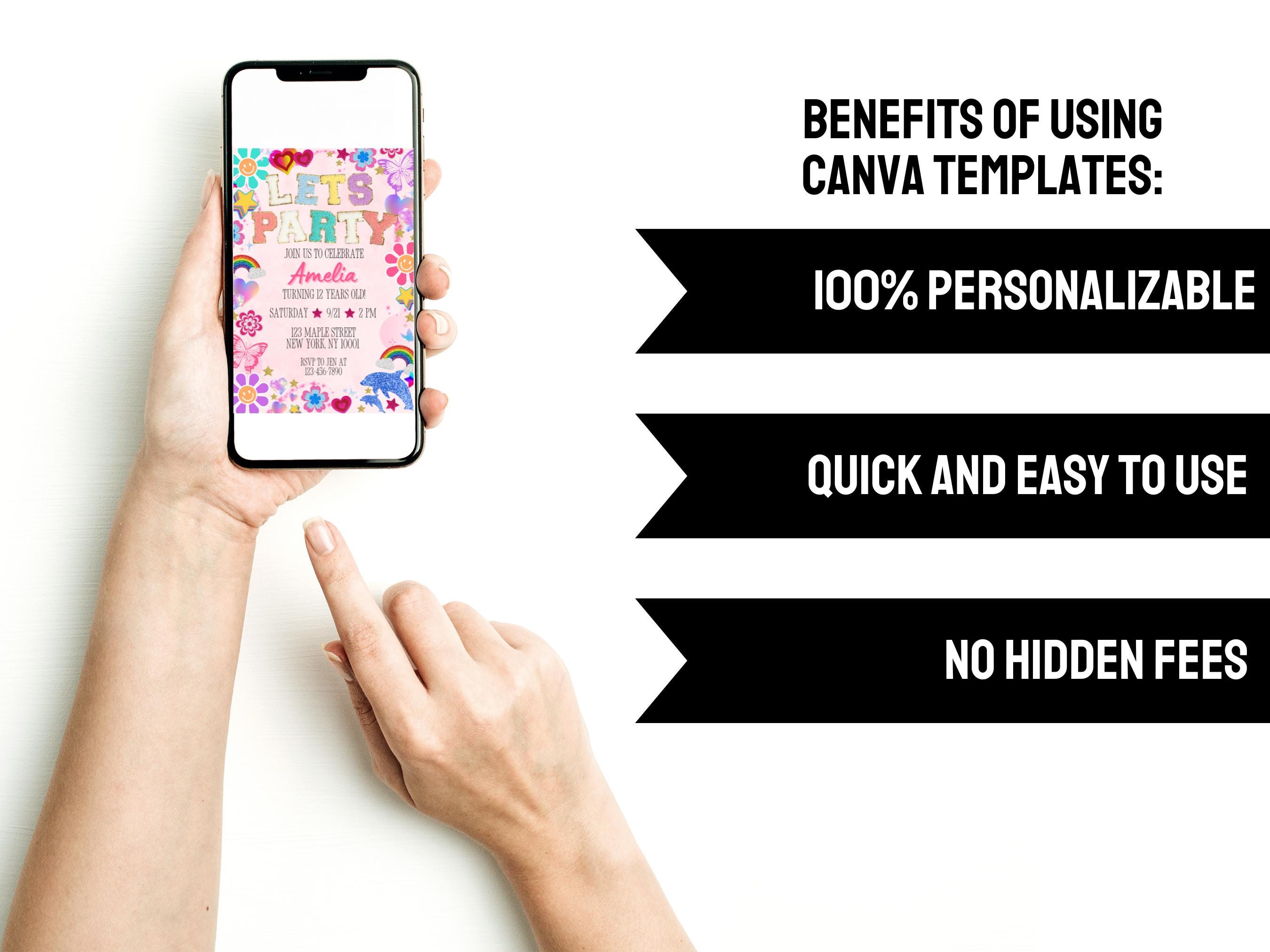 Editable Patch Letter Birthday Party Invitation, Girls Birthday ...