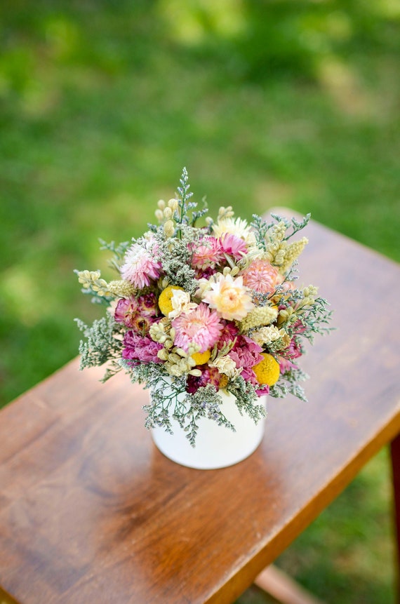 Spring Wildflower Arrangement Summer Dried Flowers Spring Dried Flowers Small Arrangement Small Centerpiece Etsy UK