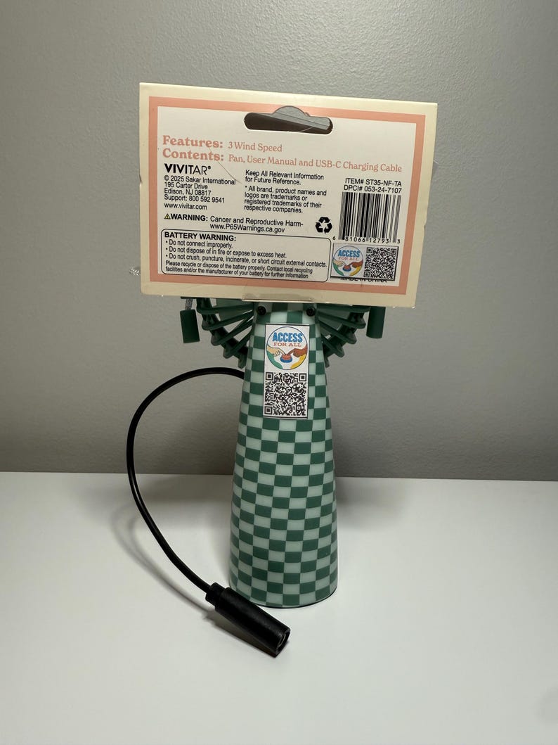 Switch Adapted Multi-level Portable Fan W/ Lanyard - Etsy